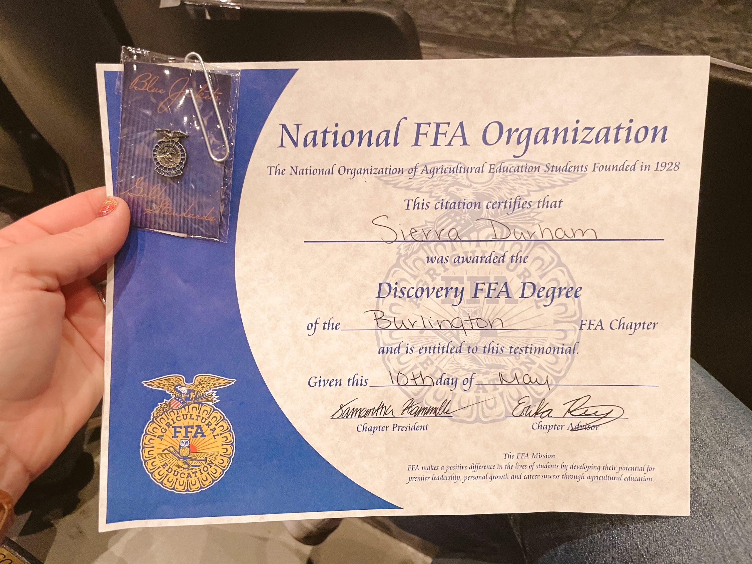 Sierra's End of the Year FFA Banquet