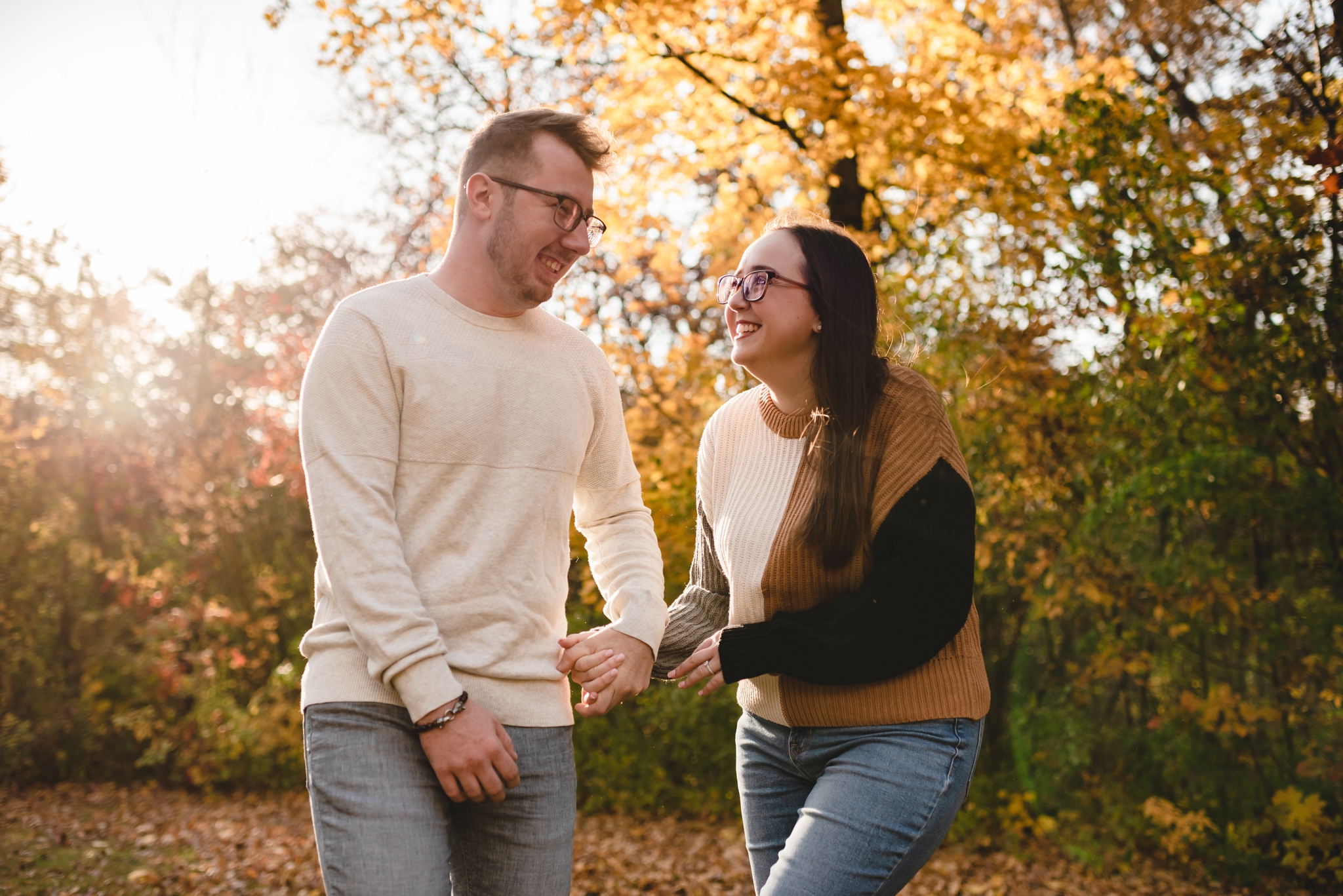 Engagement Session at Carver-Roehl County Park in Darien
